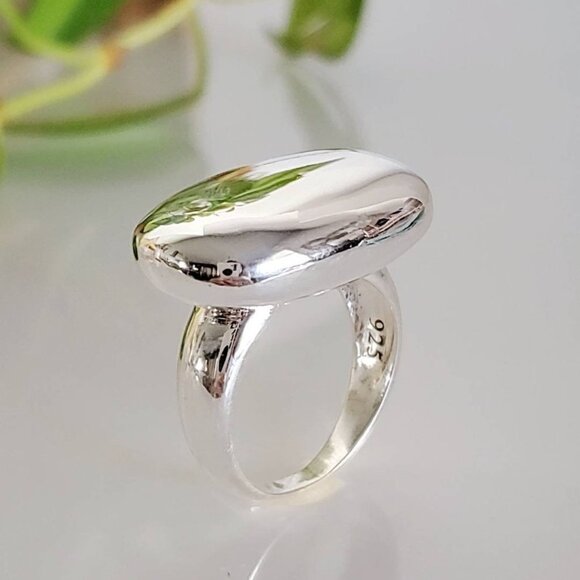Jewelry | Dome Ring Sterling Silver Dome Ring Large Dome Ring Statement ...